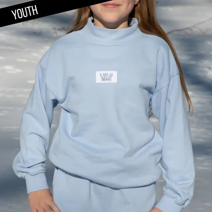 LIGHT BLUE TERRY CLOTH LONG SLEEVE – Bead Shack Kids Boutique